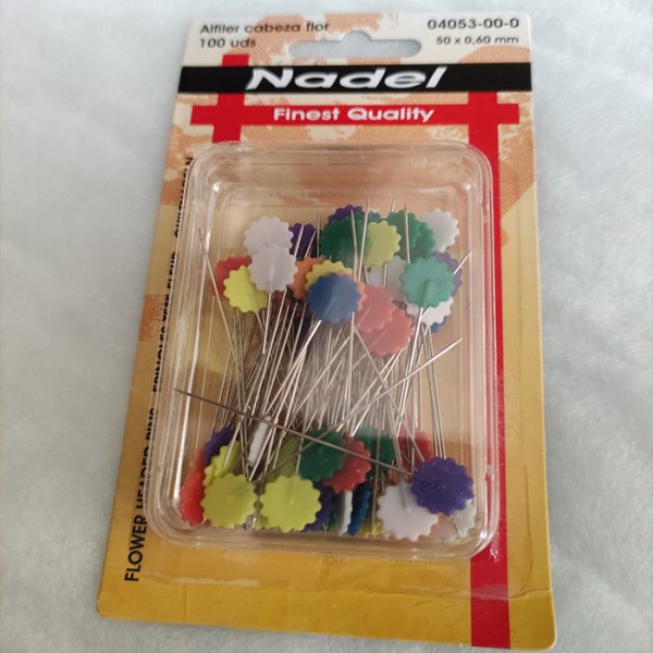 Alfiler cabeza flor - Cortinas y Telas a medida